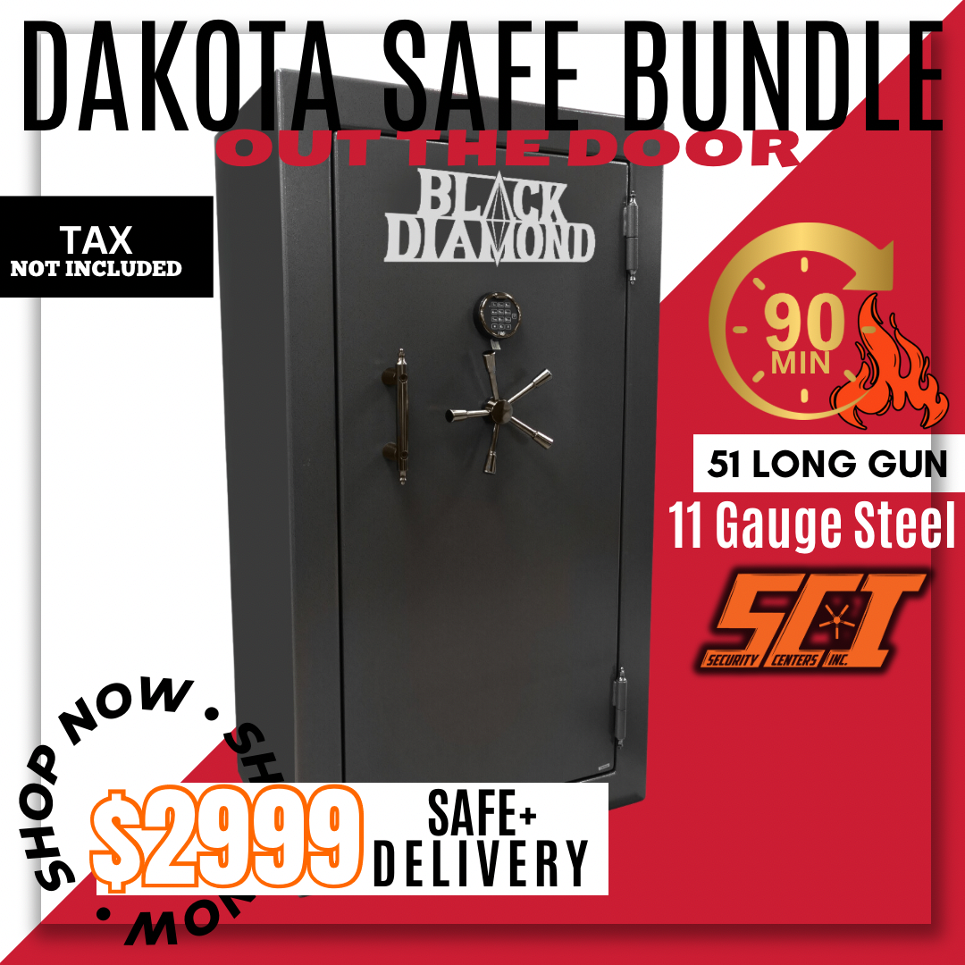 Dakota Black Diamond 7242 Gun Safe- OUT THE DOOR – Security Centers Inc.