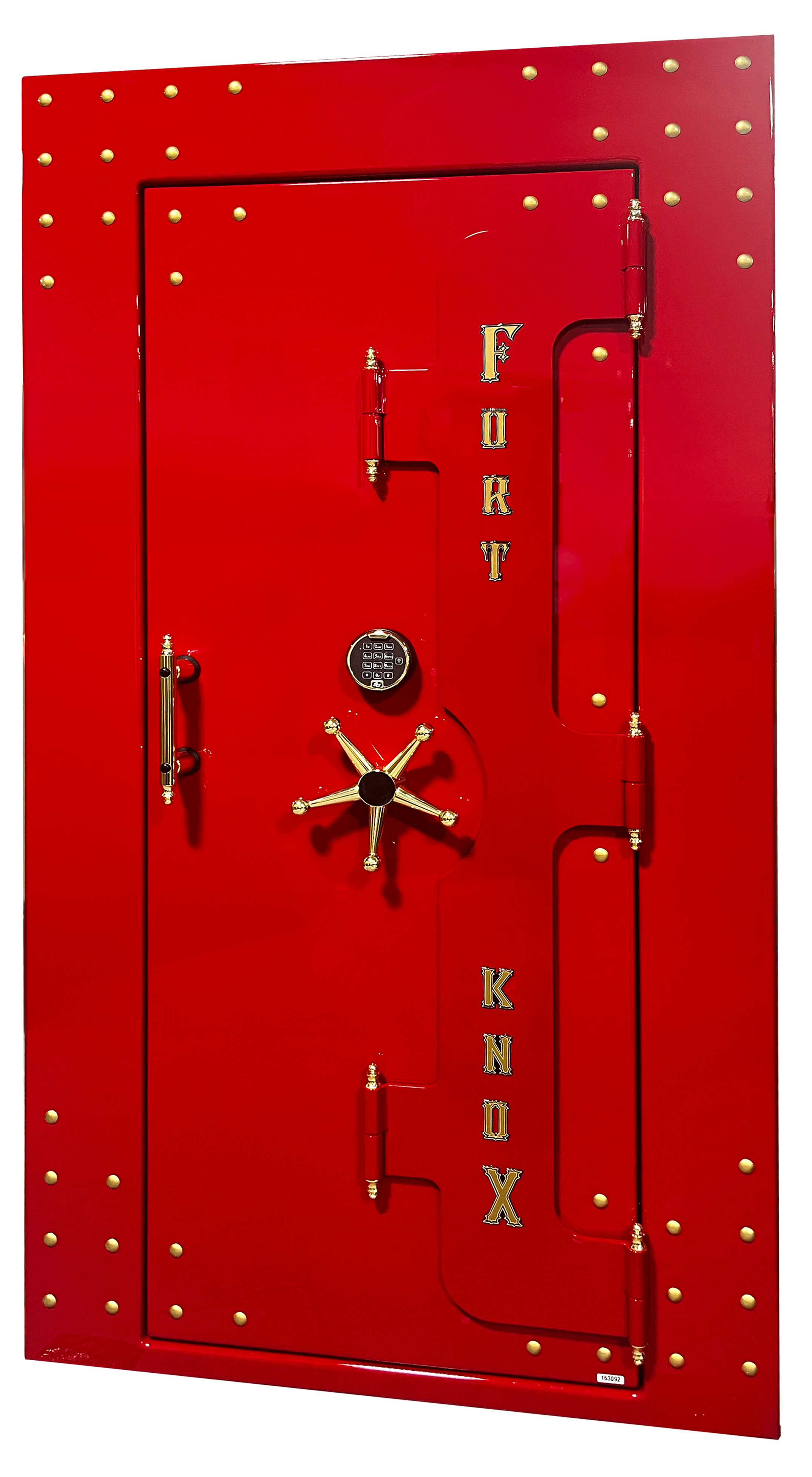 FORT KNOX VAULT DOOR - VDIS8240-FLAME RED - FAUX CRANE HINGE - W/GOLD ...